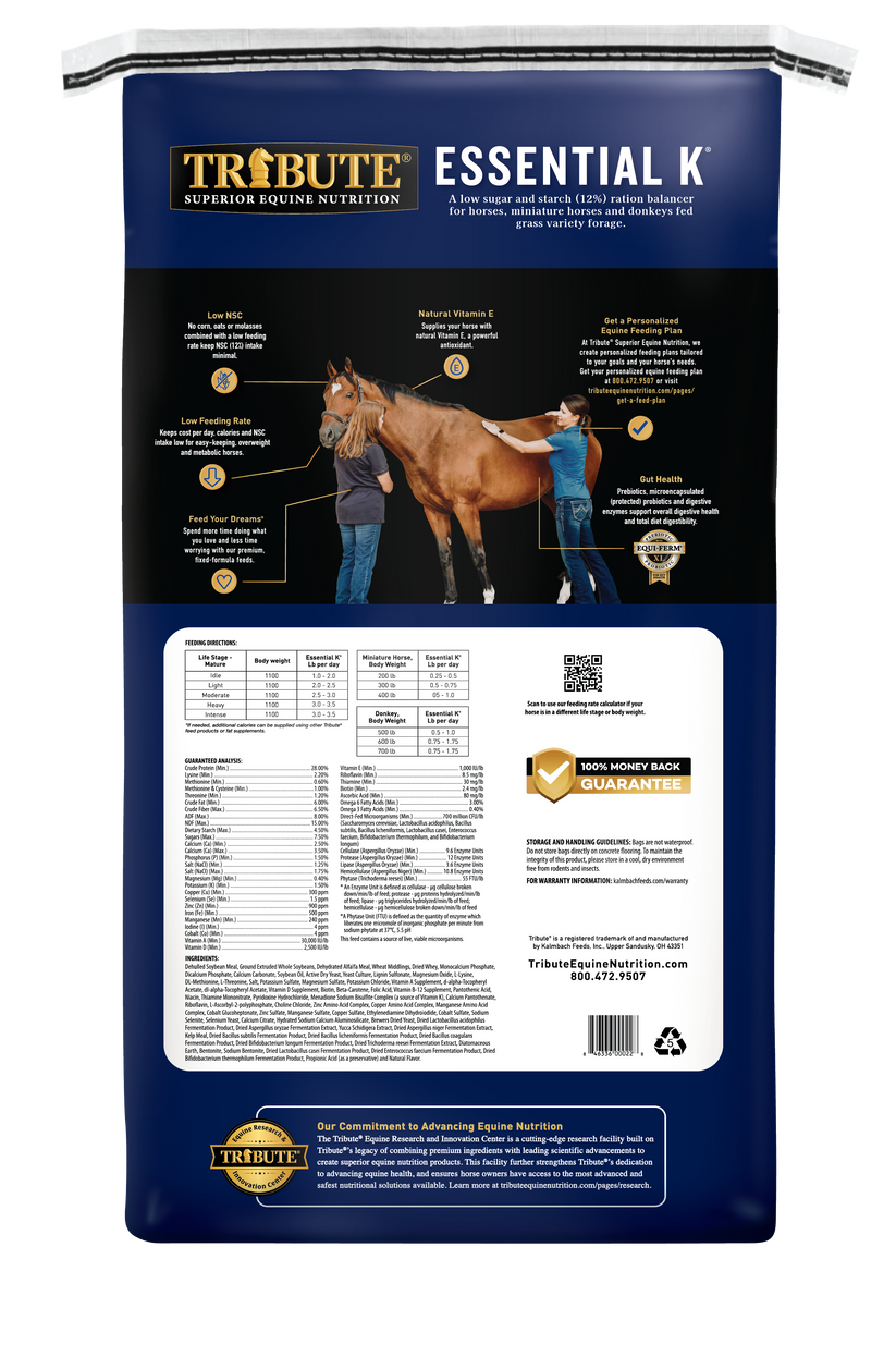 Essential K® Low-NSC Horse Ration Balancer | Tribute®