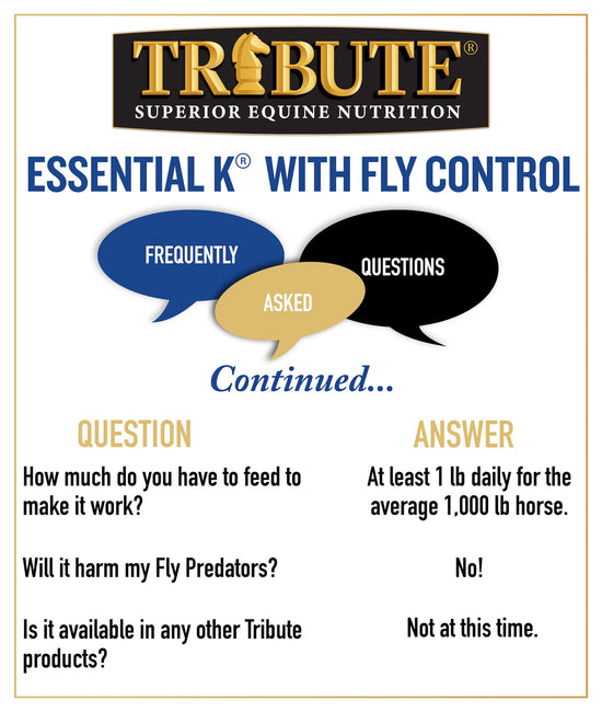 Essential K® Ration Balancer for Horses with Fly Control – Tribute ...