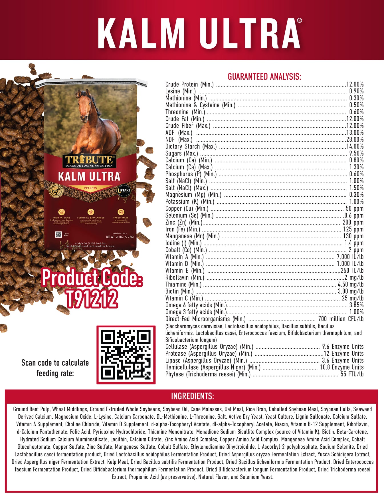 Kalm Ultra® High Fat Horse Feed