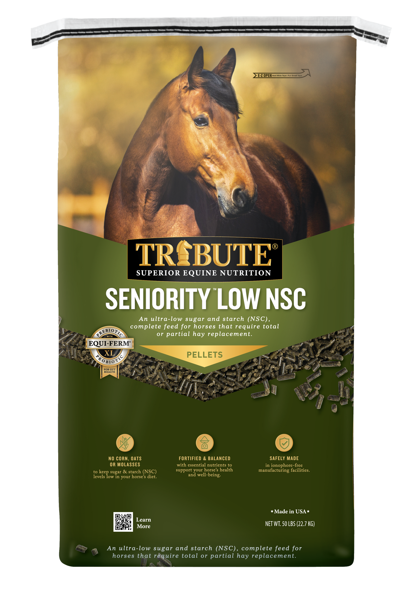 Seniority™ Low NSC Horse Feed | Tribute® Equine Nutrition
