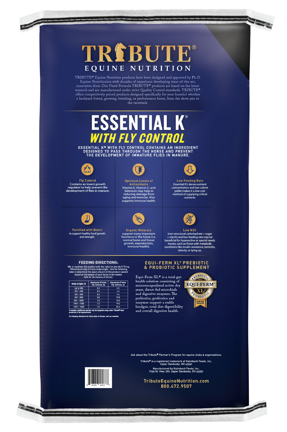 Essential K® Ration Balancer for Horses with Fly Control – Tribute ...
