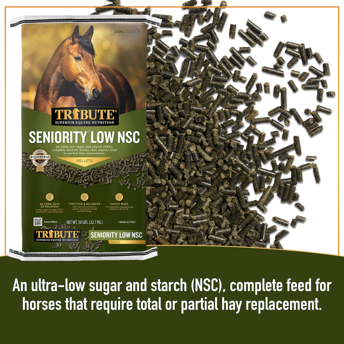 Seniority™ Low NSC Horse Feed | Tribute® Equine Nutrition